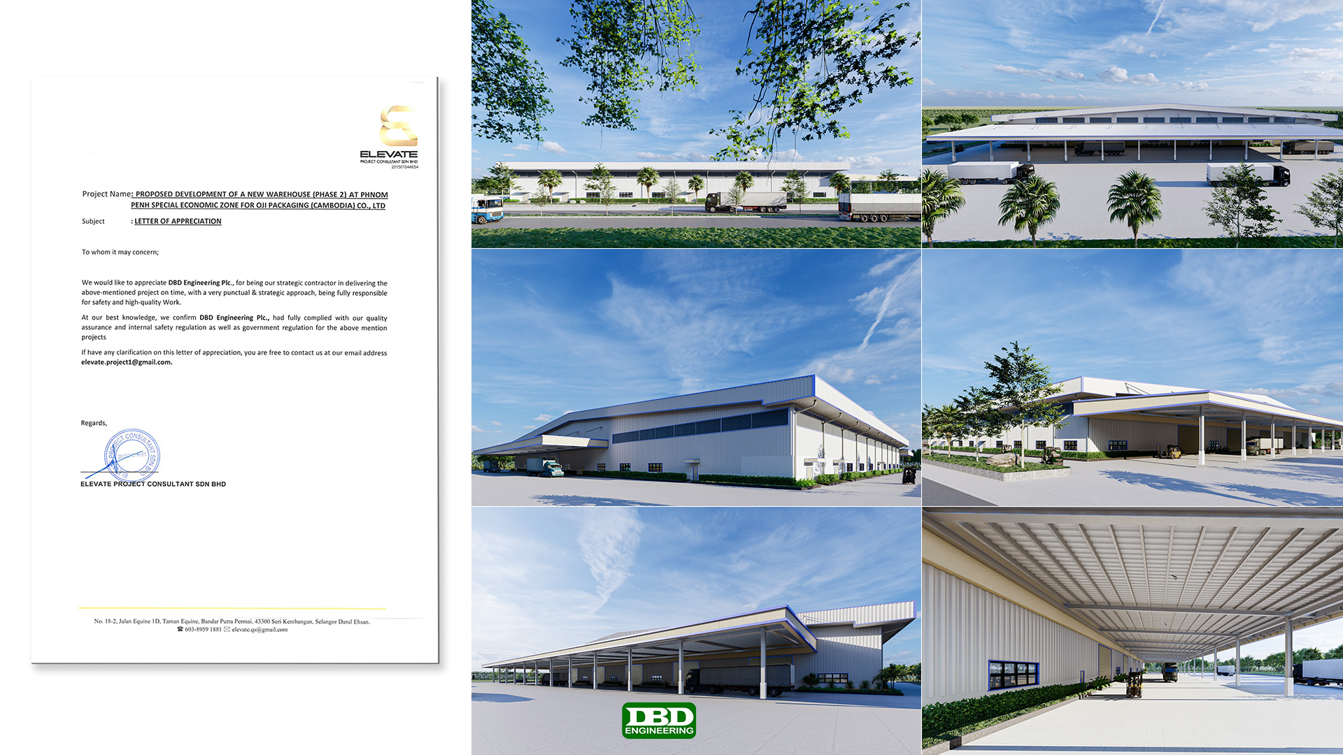 Outstanding result Project – Letter of Appreciation – DBD Engineering Plc.